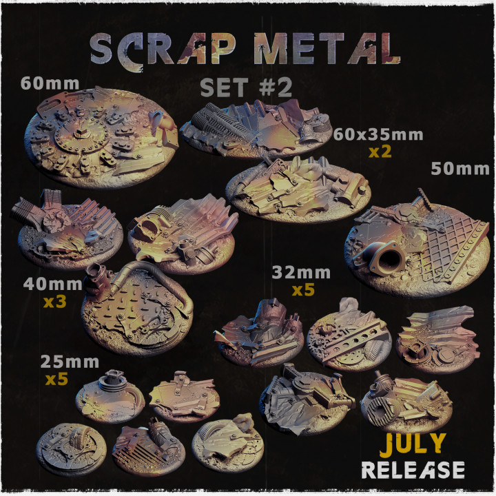 Scrap Metal bases จัดส่งได้ใน1-3วัน ฐานโมเดลธีม warhammer 40k aos ...