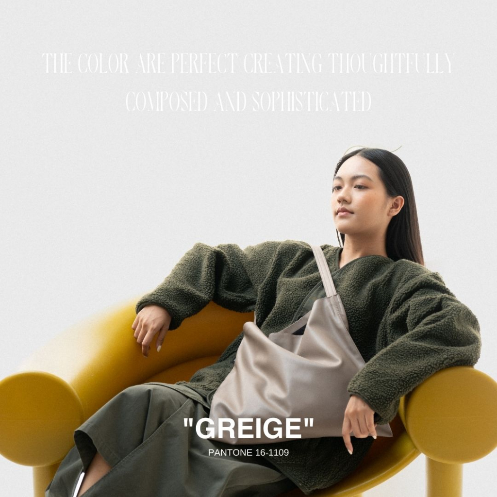 HOBO LARGE - GREIGE / RUST BRAND | Shopee Thailand