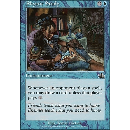 Rhystic Study การ์ด Magic The Gathering ของแท้ จากชุด Prophecy | Shopee ...