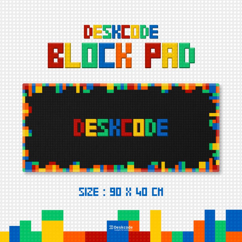 [ DESKCODE ] BLOCK PAD COLLECTION แผ่นรองเมาส์ แผ่นรองคีย์บอร์ด ขนาด 90 x 40 cm. หนา 3 mm ...