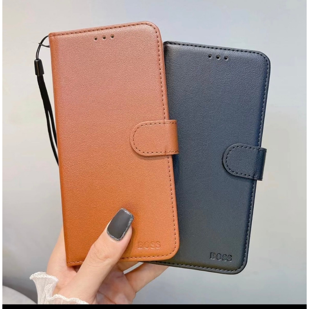 เคส ฝาพับ Boss เสียบบัตร สำหรับรุ่น Huawei P3opro Y6p Y6s Nova5T Y6 ...