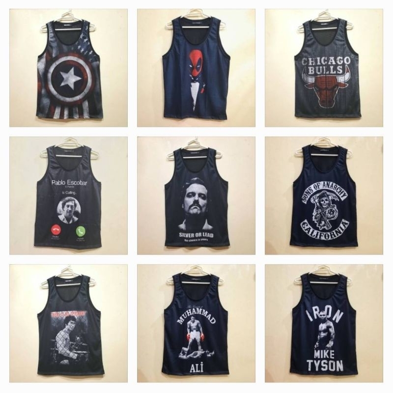 เสื้อกล้ามตาข่าย Captain America Deadpool Bulls Pablo Sonsof Bruce ...