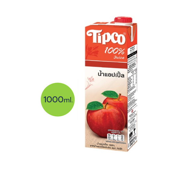 TIPCO น้ำแอปเปิ้ล Apple juice 100% ขนาด 1000 ml. | Shopee Thailand