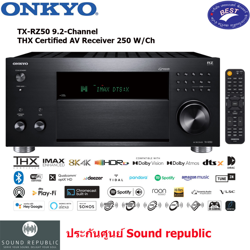 Onkyo TX-RZ50 9.2-Channel THX Certified AV Receiver | Shopee Thailand