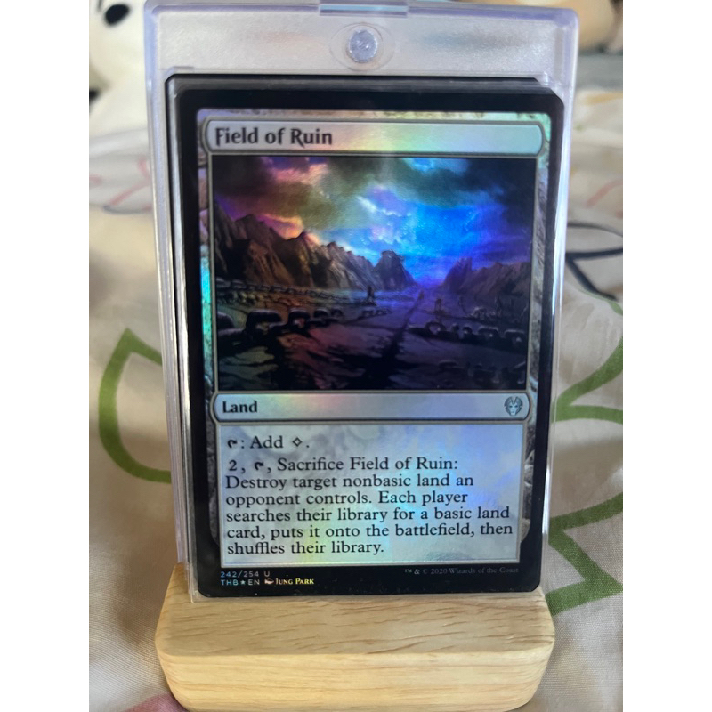 การ์ด MTG Field of Ruin Foil Land Magic the Gathering EDH รุ่น THB สภาพ ...