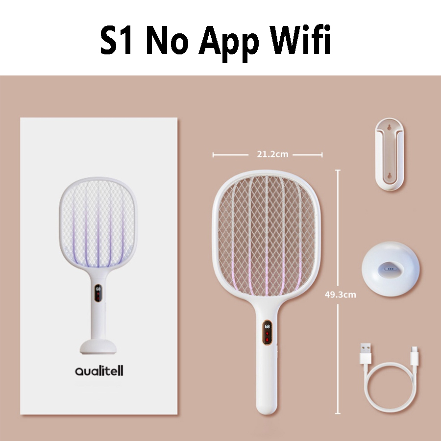 ไม้ตียุงไฟฟ้า Xiaomi Qualitell S1 / S1 Pro Wifi ไฟสีม้วงดักยุง กำจัดยุง รองรับ APP Mi Home CN จอ ...