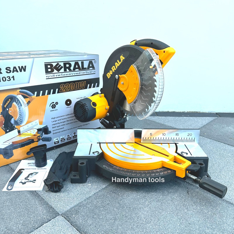 Berala แท่นตัดองศา เลื่อยองศา 10 นิ้ว BL -1031 ทองแดงแท้ 100% 2200W ตัดไม้ ตัดเหล็ก ตัด ...
