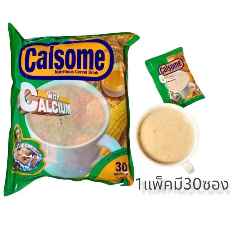 🌽ธัญญาหารปรุงสำเร็จผสมข้าวโพด Calsome Nutritious Cereal Drink ...