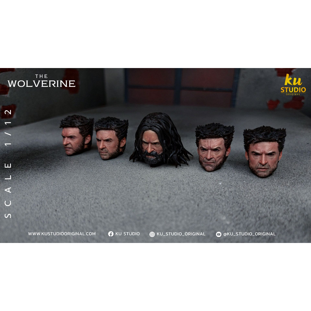 หัวเพ้นท์สี The Wolverine Logan Head Sculpt 1/12 | Shopee Thailand