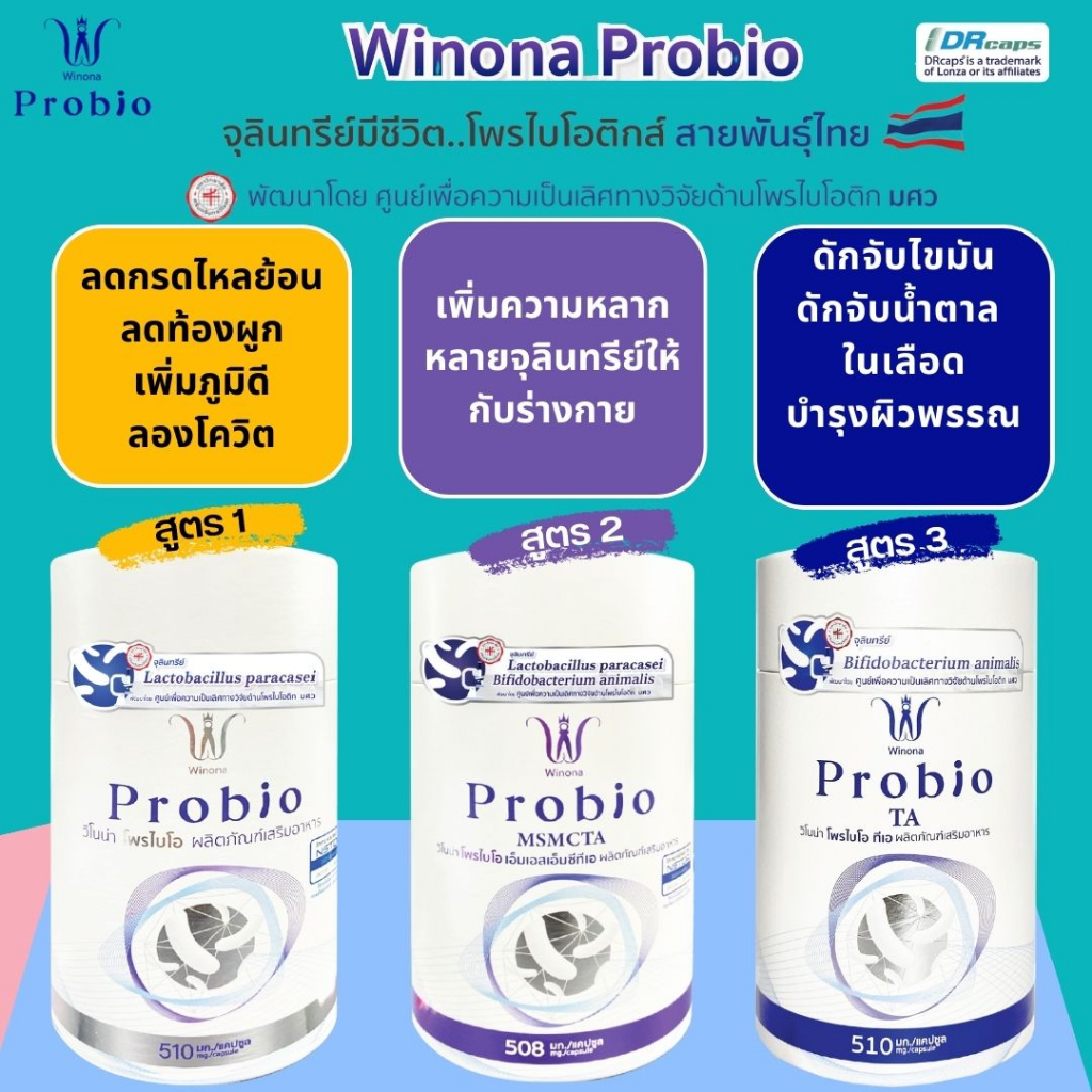 Winona Probio ( สูตร1 MSMC ) + (สูตร 2 MSMCTA) + ( สูตร 3 TA ) ปรับ ...