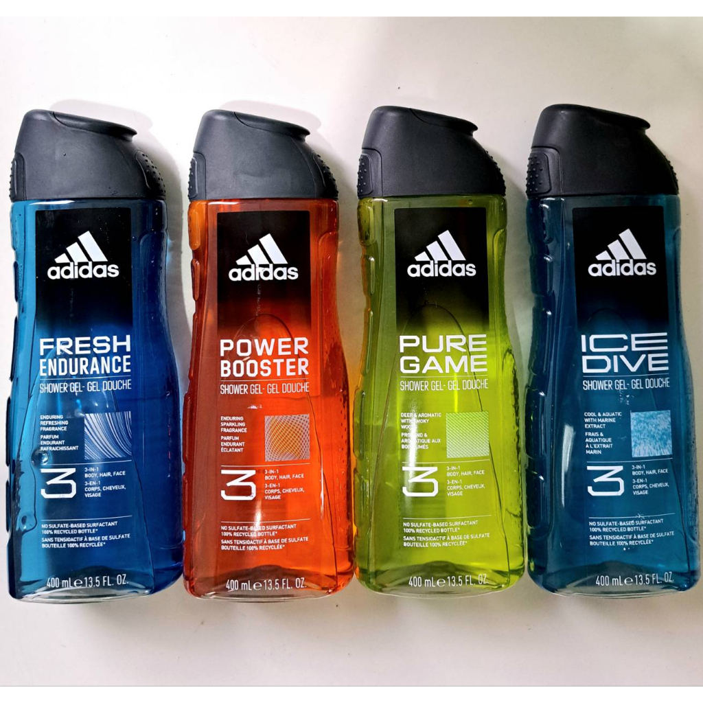 Adidas Shower Gel Body Hair Face 250 - 400 ml. อาดิดาส เจลอาบน้ำ ...