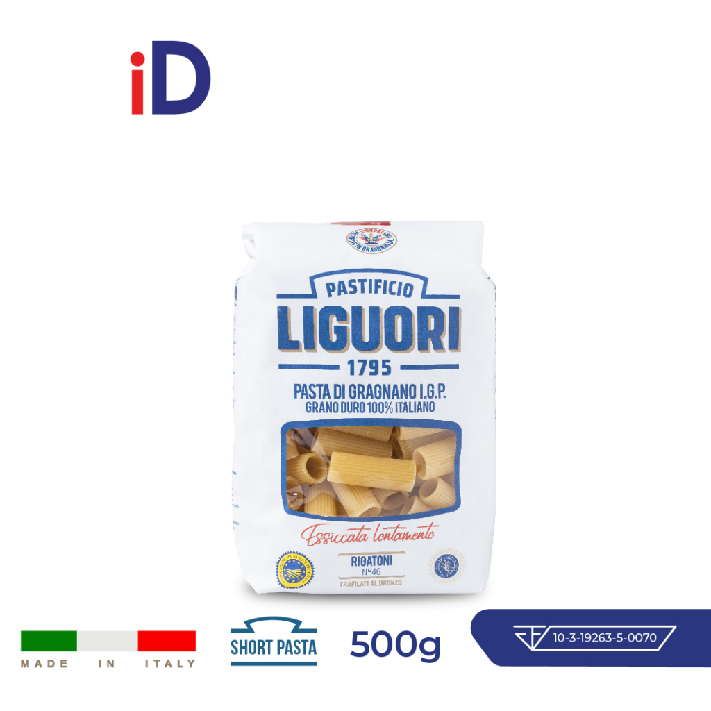 Pastificio Liguori Rigatoni n.46 Short Cuts Pasta 500g - Pasta di ...