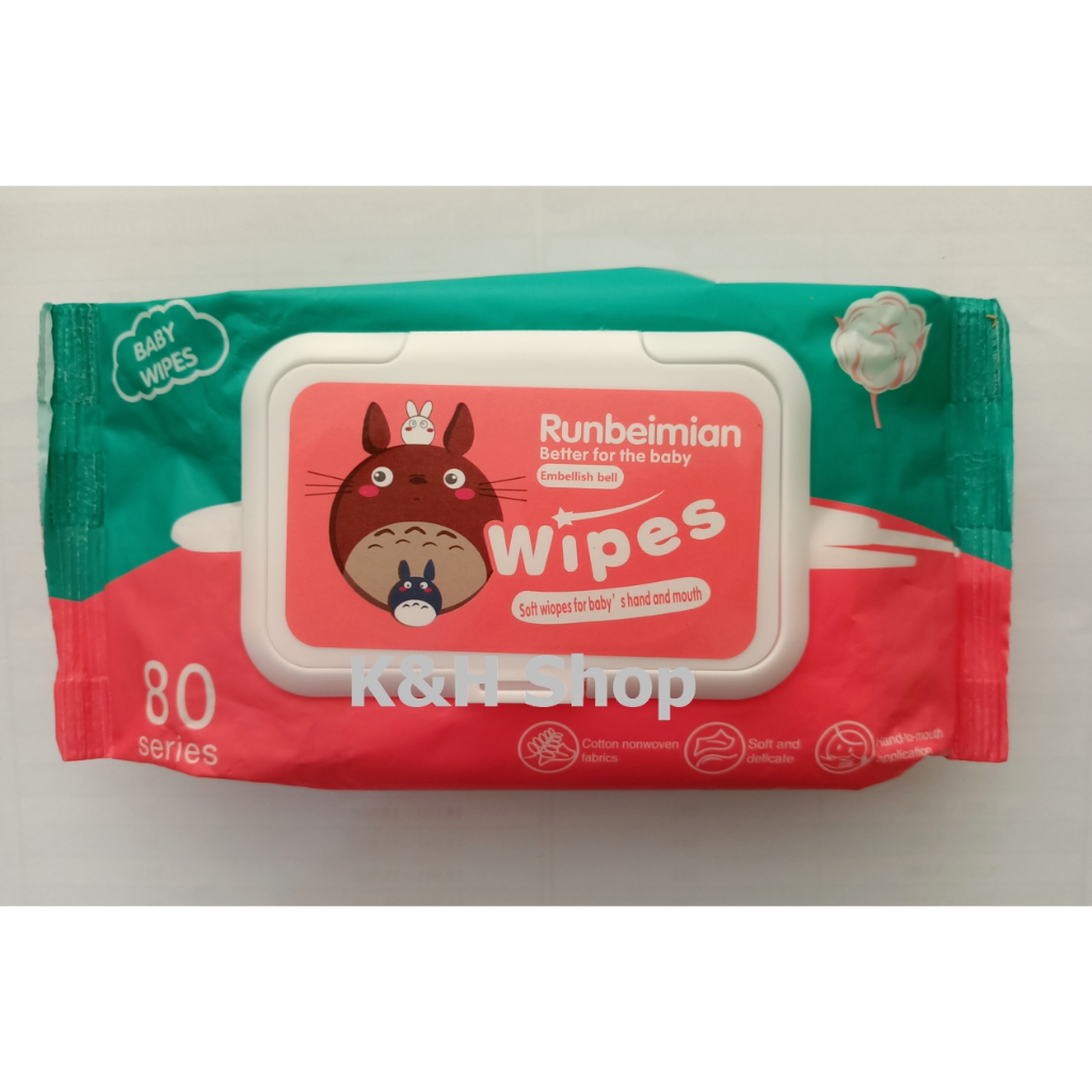 [โปรฯเมื่อซื้อ 5 แพค] ผ้าเช็ดทำความสะอาด/ทิชชูแบบเปียก Baby Wipes ...