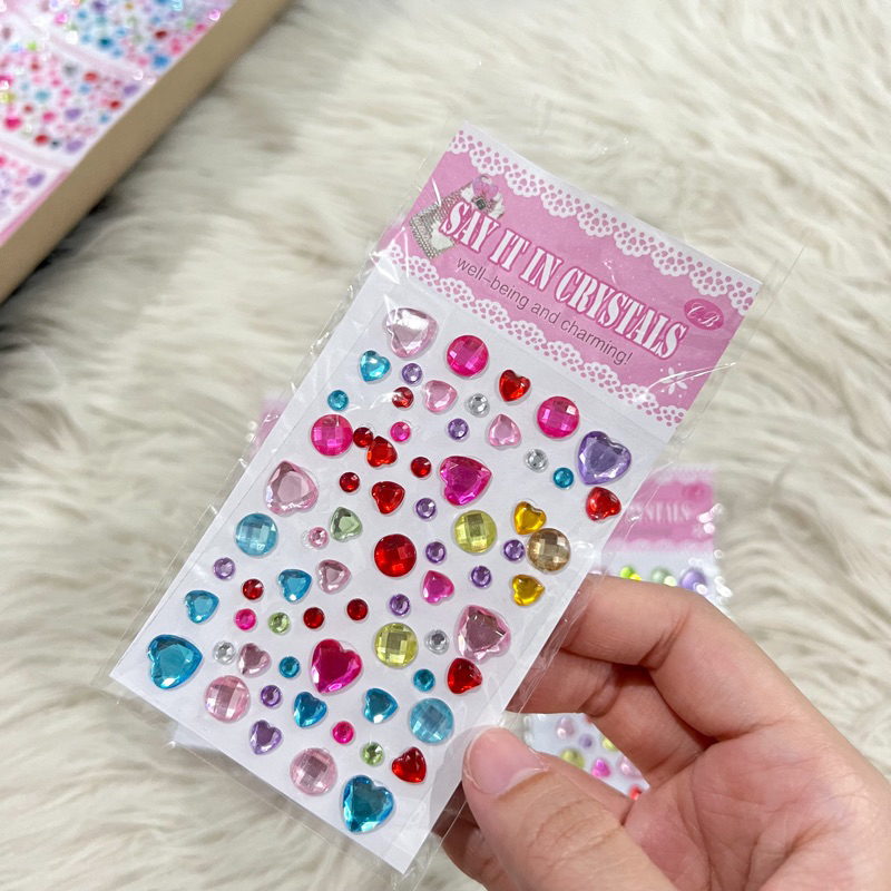 crystal sticker สติ๊กเกอร์คริสตัล สติ๊กเกอร์เพชร | Shopee Thailand