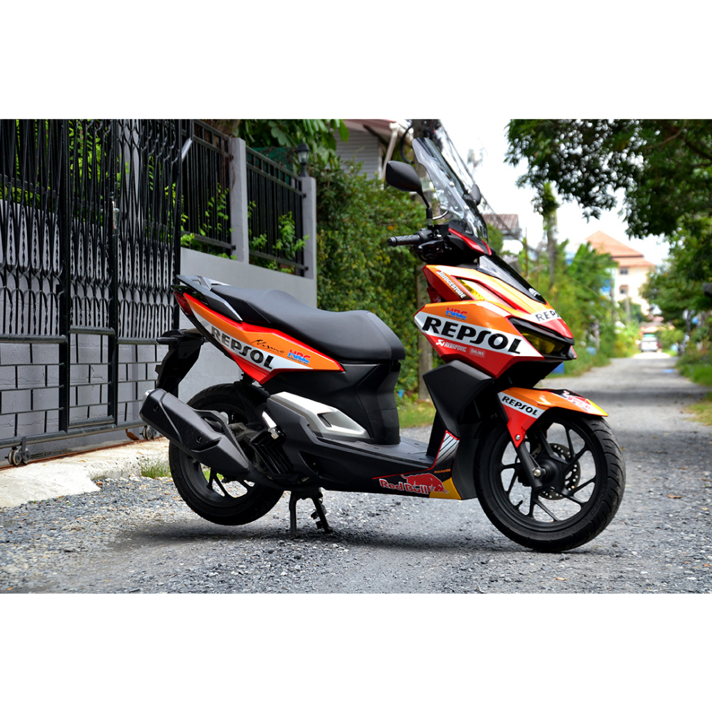 สติ๊กเกอร์แต่งลายรถ Honda Click 160 2023 ลาย Repsol | Shopee Thailand