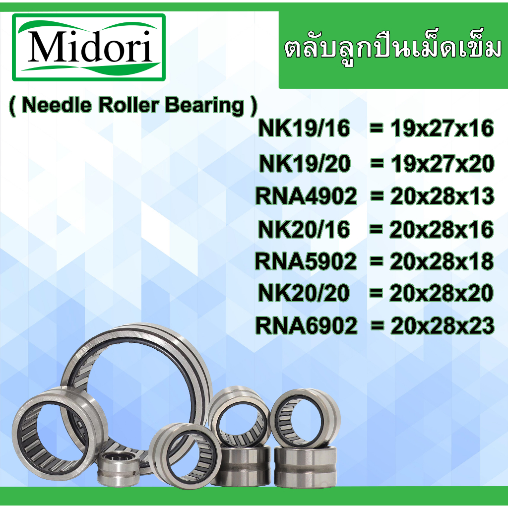 NK19/16 NK19/20 RNA4902 NK20/16 RNA5902 NK20/20 RNA6902 ตลับลูกปืนเม็ด ...