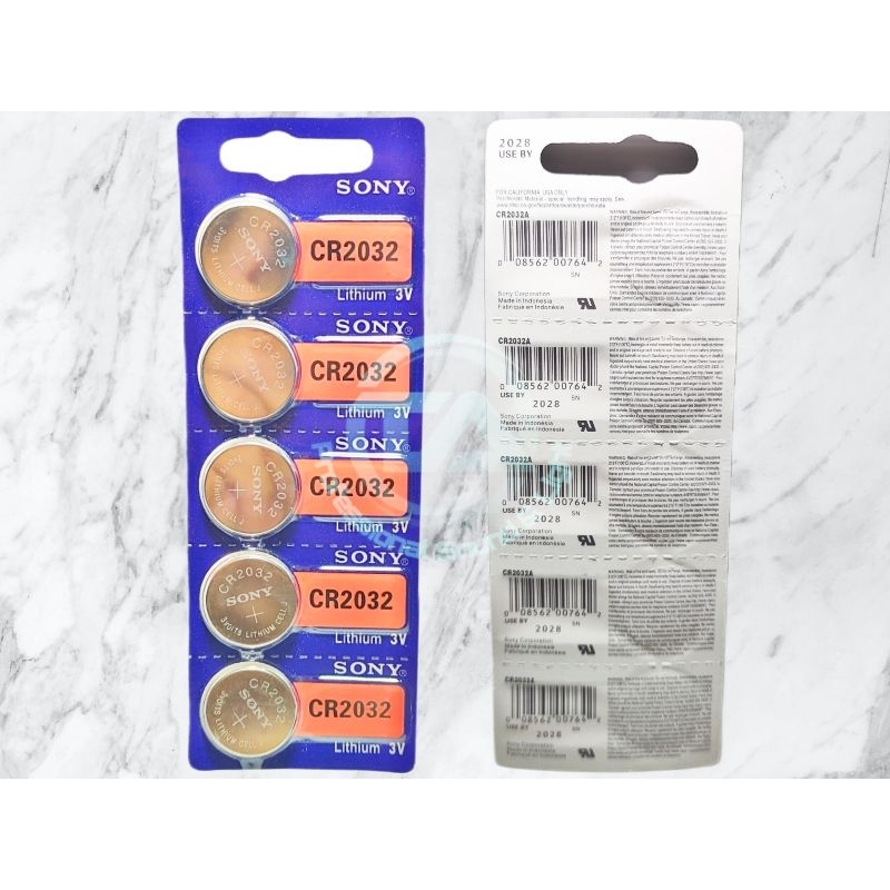 ถ่านกระดุม ถ่านรีโมท SONY CR 2032 Lithium 3V แท้ 100% ไม่คายประจุไฟ และ ...