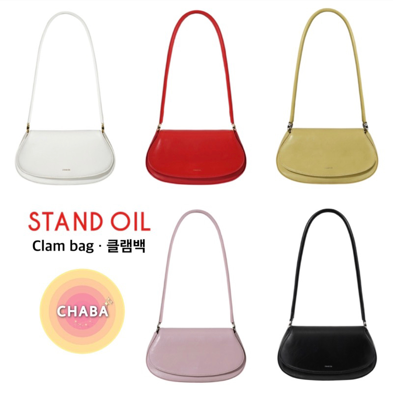 🇹🇭พร้อมส่งในไทย กระเป๋า stand oil รุ่น clam bag ของแท้ 100% | Shopee ...
