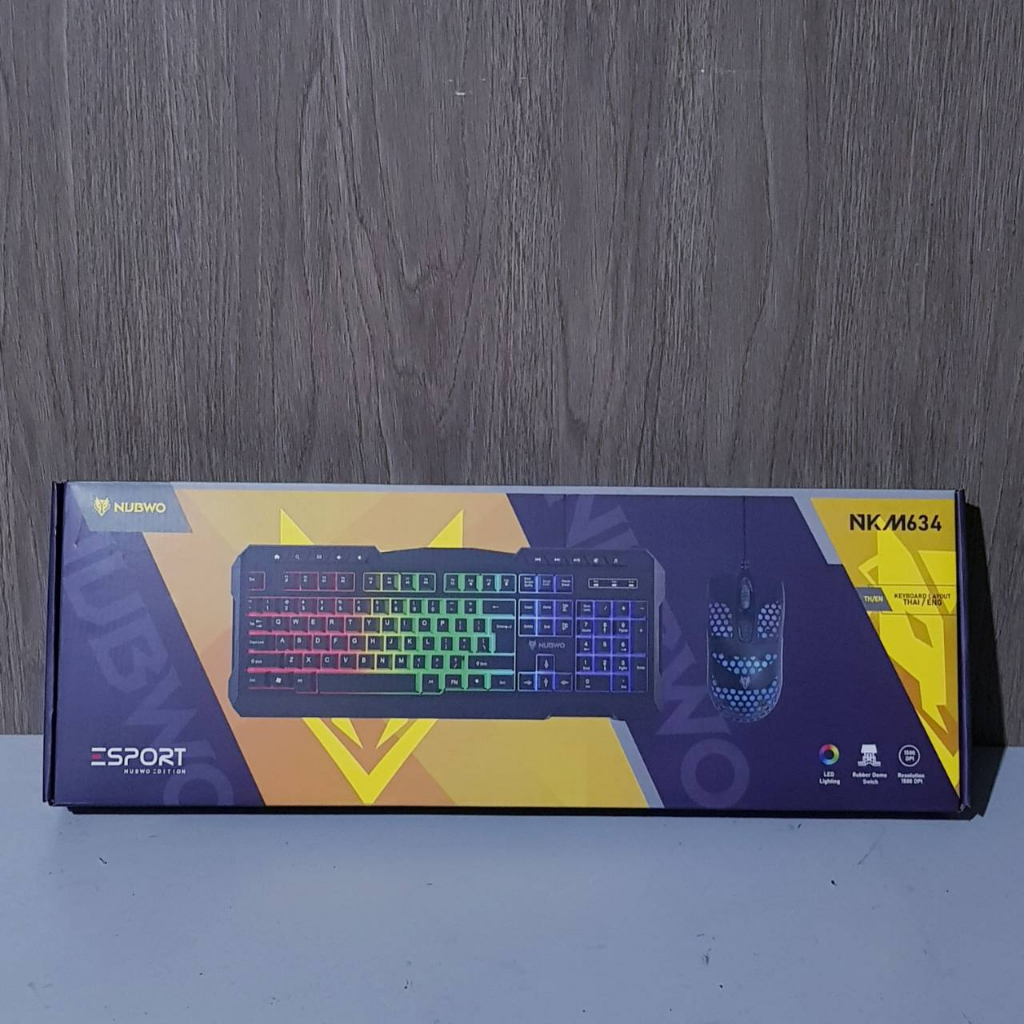-( spcomputer )- ชุด เม้าส์ - คีย์บอร์ด มือ1 nubwo nkm 634 มีไฟ | Shopee Thailand