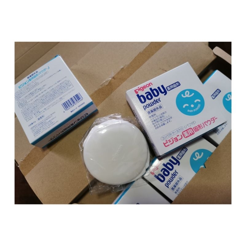 Pigeon Medicated Solid Powder with Puff, 45g | Shopee Thailand