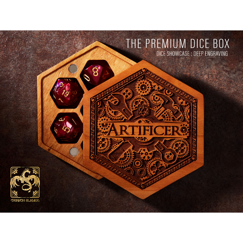 The Artificer Dice Box CHERRY WOOD | Premium DnD Dice Box | D&D DiceBox ...