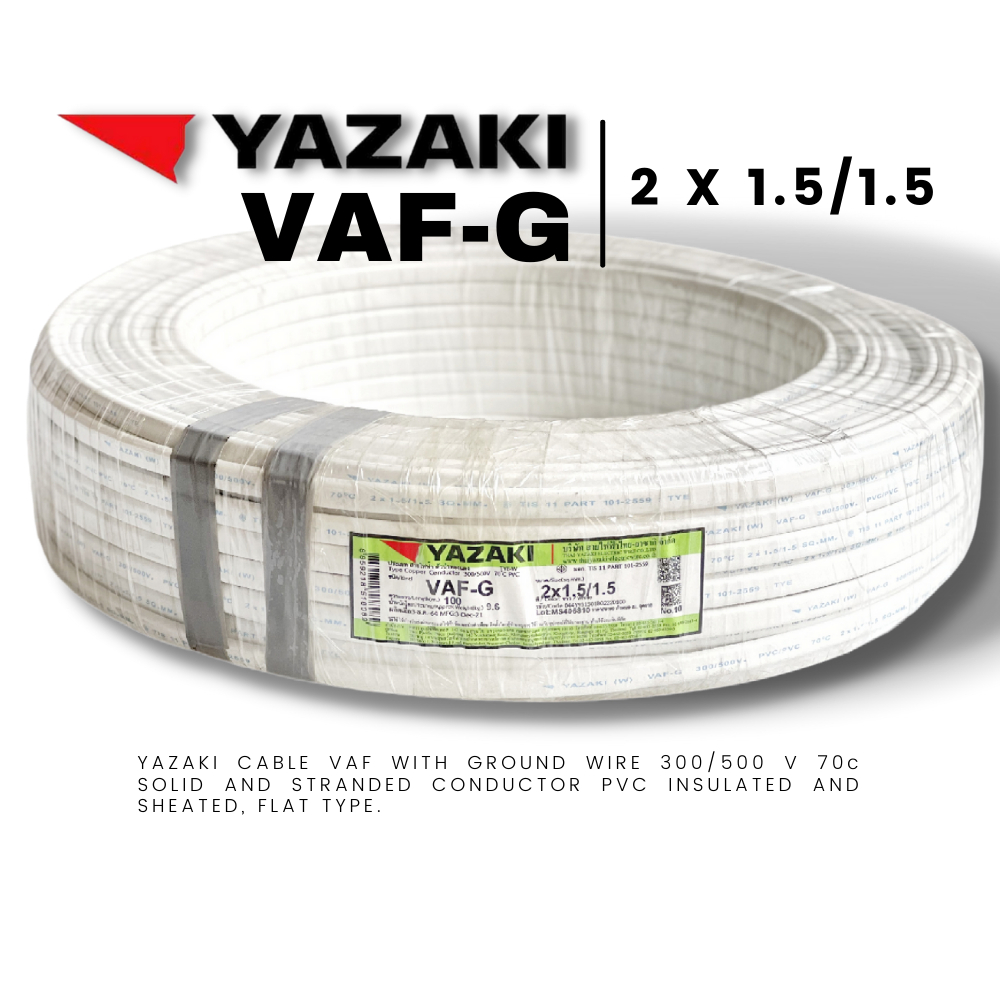 YAZAKI VAF-G 300/500 V 70 C SOLID AND STRANDED CONDUCTOR PVC INSULATED ...