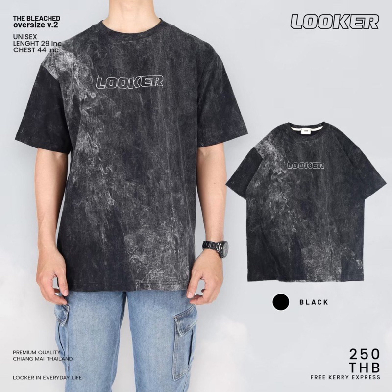LOOKER - “THE bleached” Oversize (เสื้อยืดฟอก)V.2 (9%Clothing) | Shopee ...