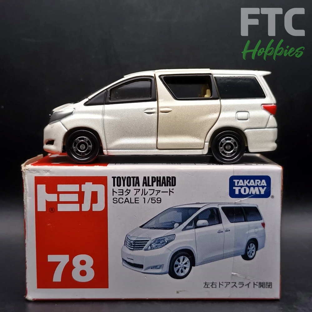 [มือสอง] Tomica No.78 - Toyota Alphard (ประตูเลื่อนสีซีด-กล่องถูกแปะเทปที่ฝามาตั้งแต่ซื้อในห้าง ...