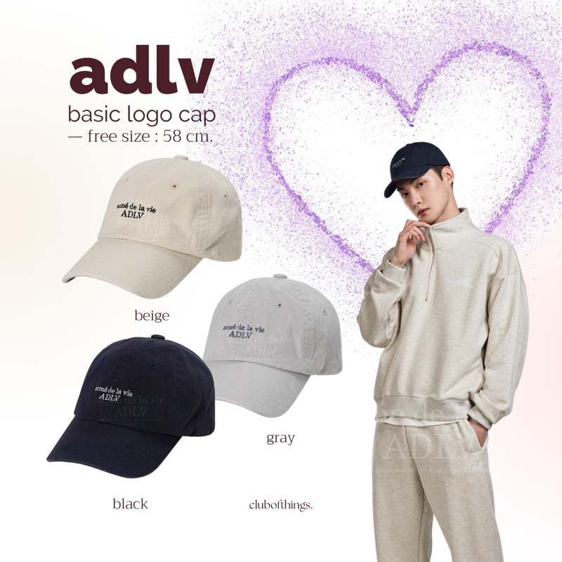 pre-order ꔛadlv basic logo cap 3 สี | Shopee Thailand