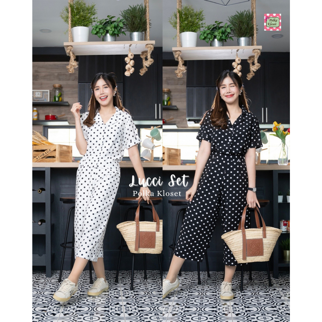 Lucci Setชุดเซต (เสื้อ+กางเกง) เชิ้ตเปิดกระดุม ผ้าเนื้อนิ่มสุดๆตีเกล็ด ...