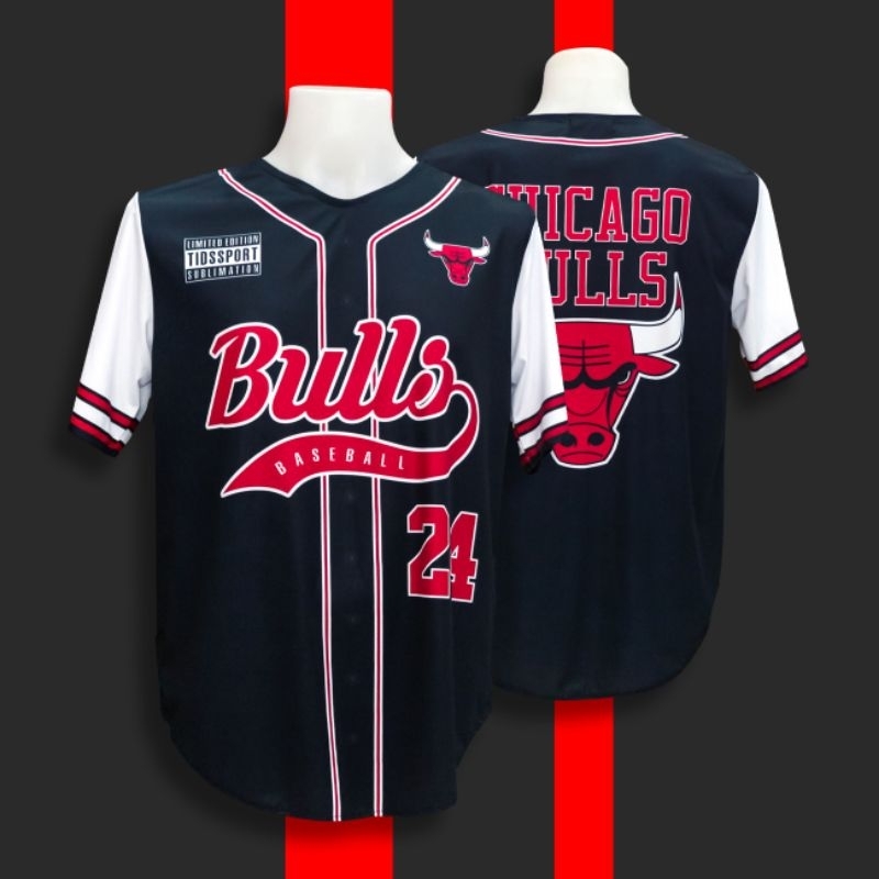เสื้อกีฬา เสื้อยืดลายทีมเบสบอล Bulls 24 | Shopee Thailand