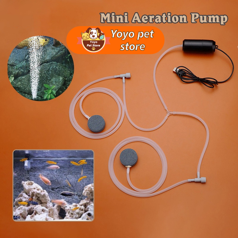 Aquarium ปั๊มออกซิเจน USB Silent Air Compressor Aerator Wild Fishing ...