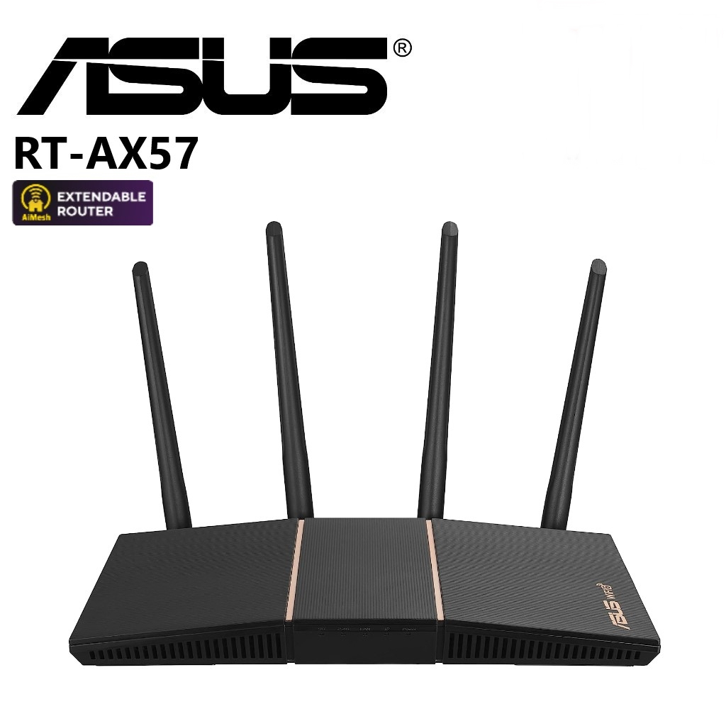 ASUS (RT-AX57) AX3000 Dual Band WiFi 6 Extendable Router Gaming ...