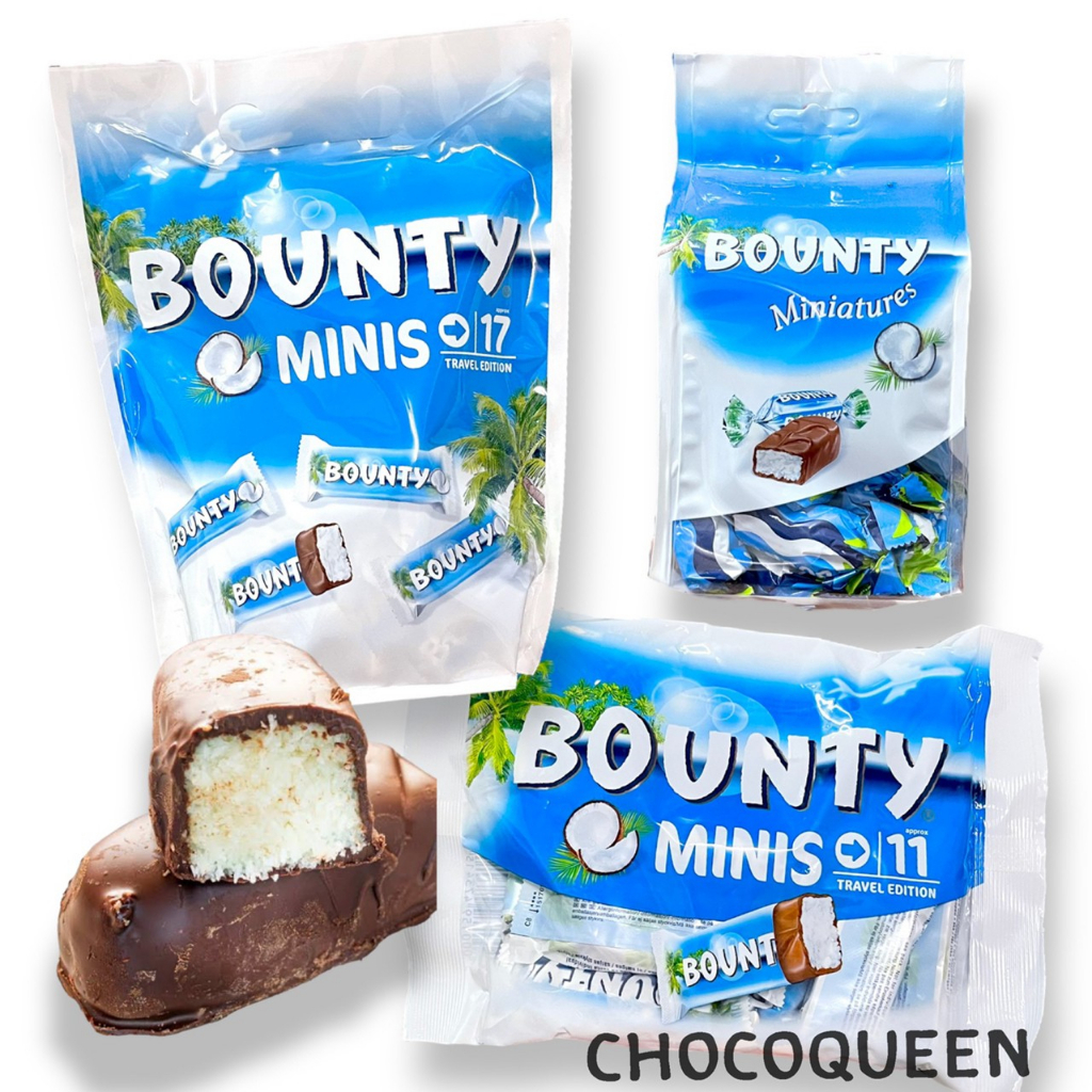 Bounty chocolate minis ช็อกโกเเลตสอดไส้มะพร้าว | Shopee Thailand