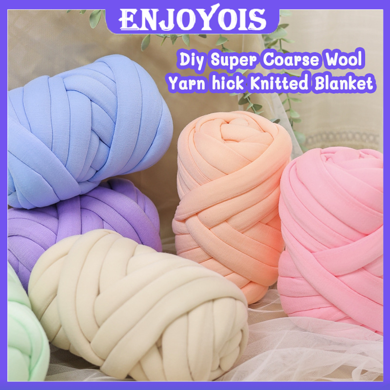 Diy Super Coarse Wool Yarn hick Knitted Blanket ใหม่ ผ้าห่มถักโครเชต์ ...