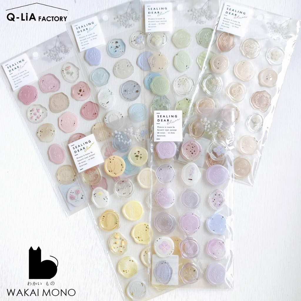 สติ๊กเกอร์ ครั่ง ตราประทับสำเร็จรูป แบบใส Q-Lia stickers SEALING DEAR | Shopee Thailand