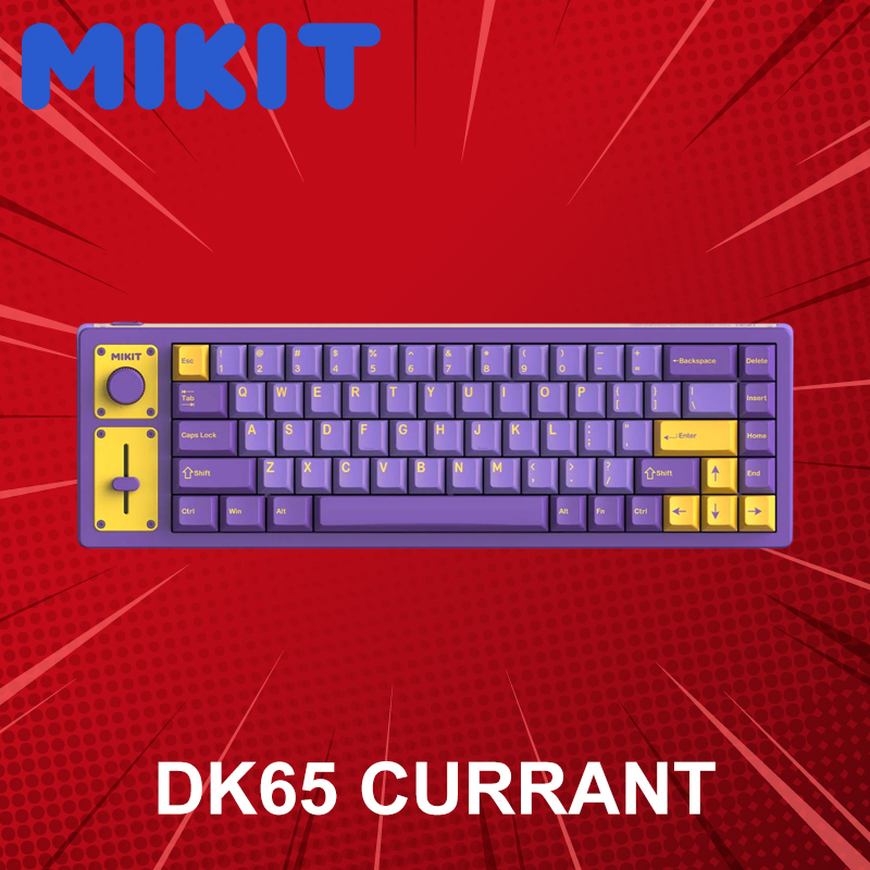 คีย์บอร์ดไร้สาย MIKIT DK65 Currant (ภาษาอังกฤษ) ประกันศูนย์ 1 ปี | Shopee Thailand