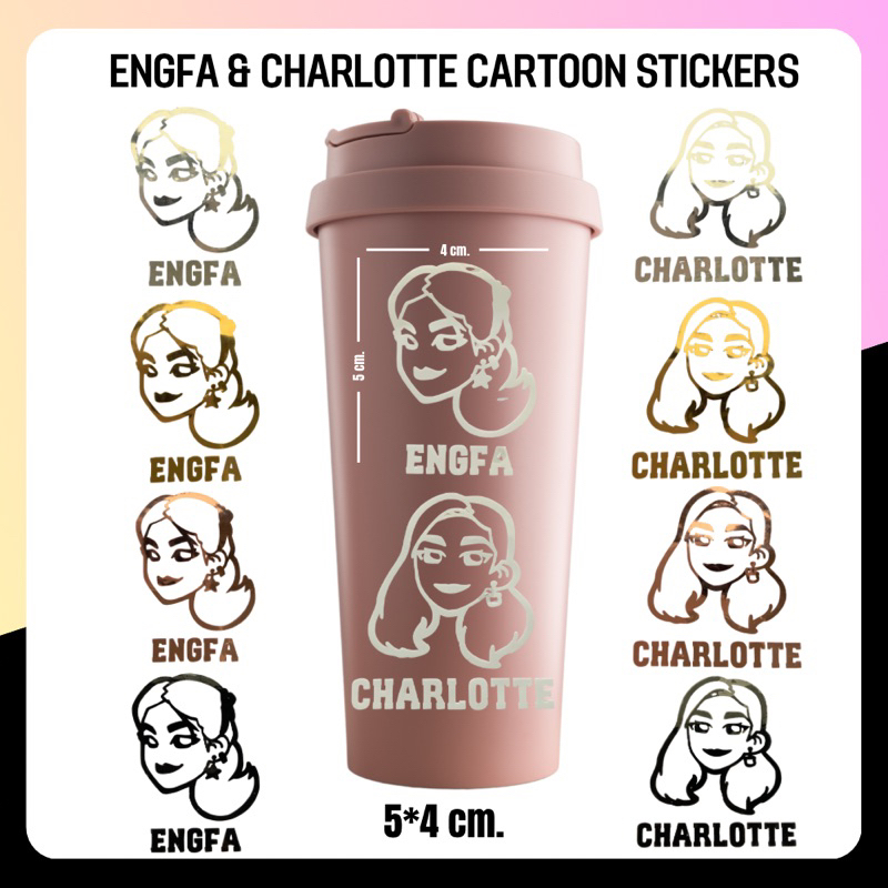Engfa & Charlotte Cartoon Stickers (อิงฟ้าชาล็อต) | Shopee Thailand