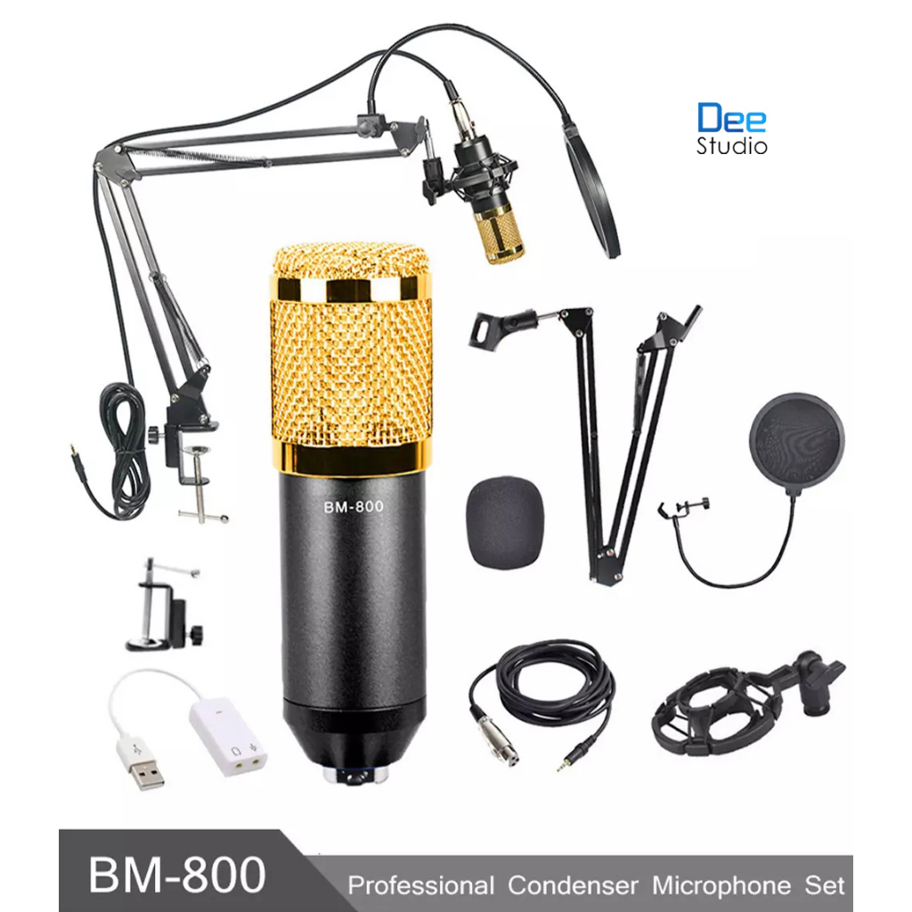 BM-800 Hanging Microphone Kit, Live Broadcast Recording Large Diaphragm ...