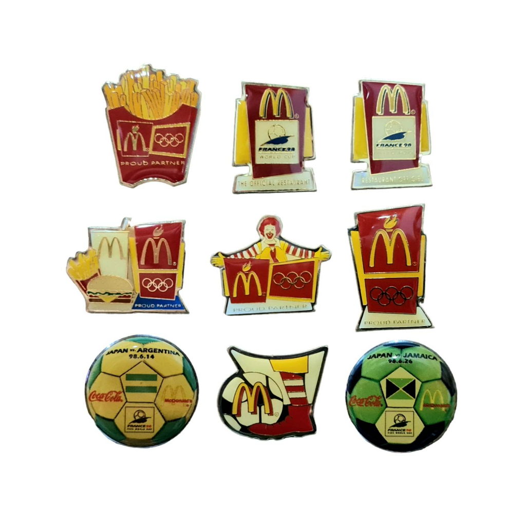 Mcdonalds Pin เข็มกลัด ราคาชุดละ 2 000 บาท 1ชุดมี9ชิ้น Shopee Thailand