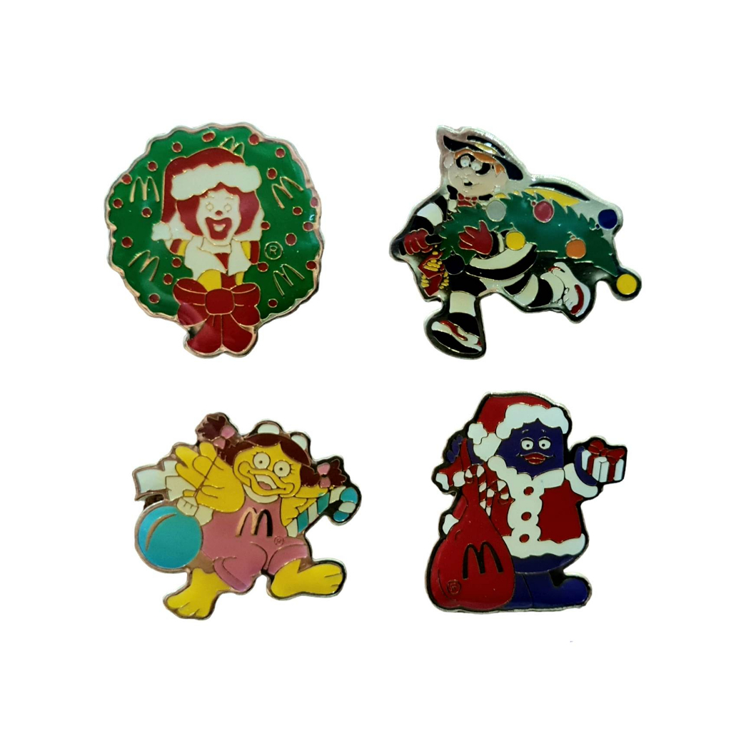 Mcdonalds Pin เข็มกลัด ราคาชุดละ 900 บาท 1ชุด มี 4 ชิ้น Shopee