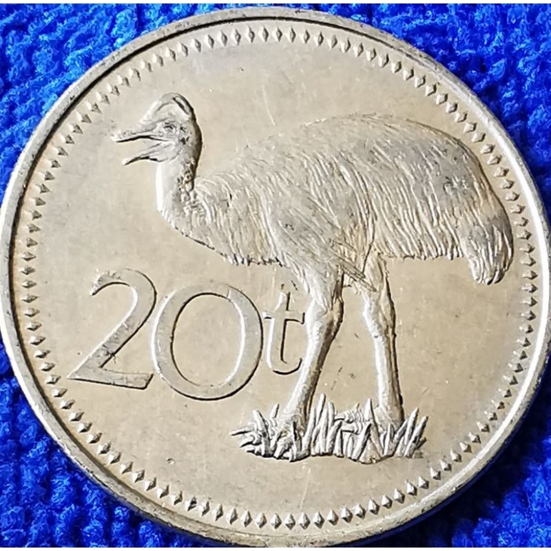 เหรียญ ต่างประเทศ ปาปัวนิวกินี Papua New Guinea, 20 Toea, ใช้แล้ว ...