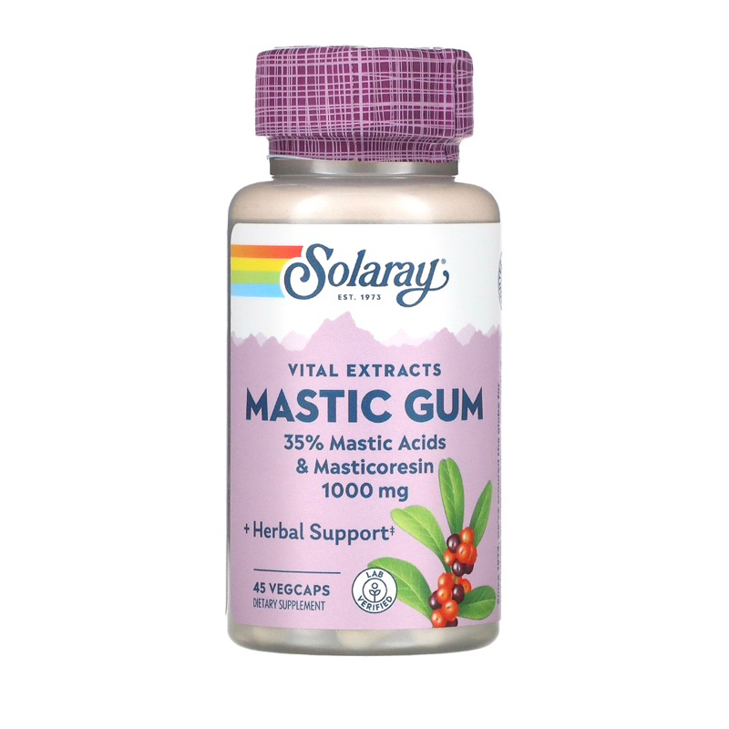 pre 2-4 weeks SOLARAY Mastic Gum 1000 mg, Gut Health and Digestion ...