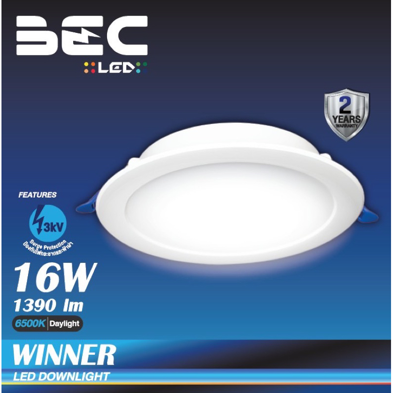 BEC ดาวไลท์ฝังฝ้า PANEL LED 6W 9W 12W 16W 18W 24W รุ่น WINNER แบบกลม ...