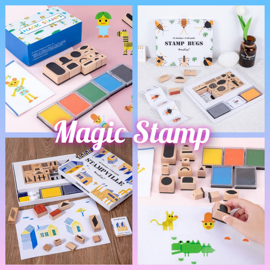 Magic Stamp and Match - Stamp Bugs - Stamp Ville แสตมป์ไม้ ของเล่นเสริม ...