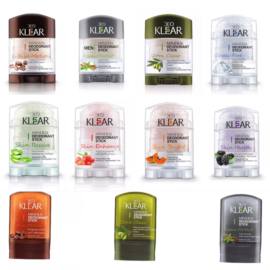 Deo klear mineral deodorant stick 60g/ 70g โรลออนสารส้มดีโอเคลียร์ 60/ ...