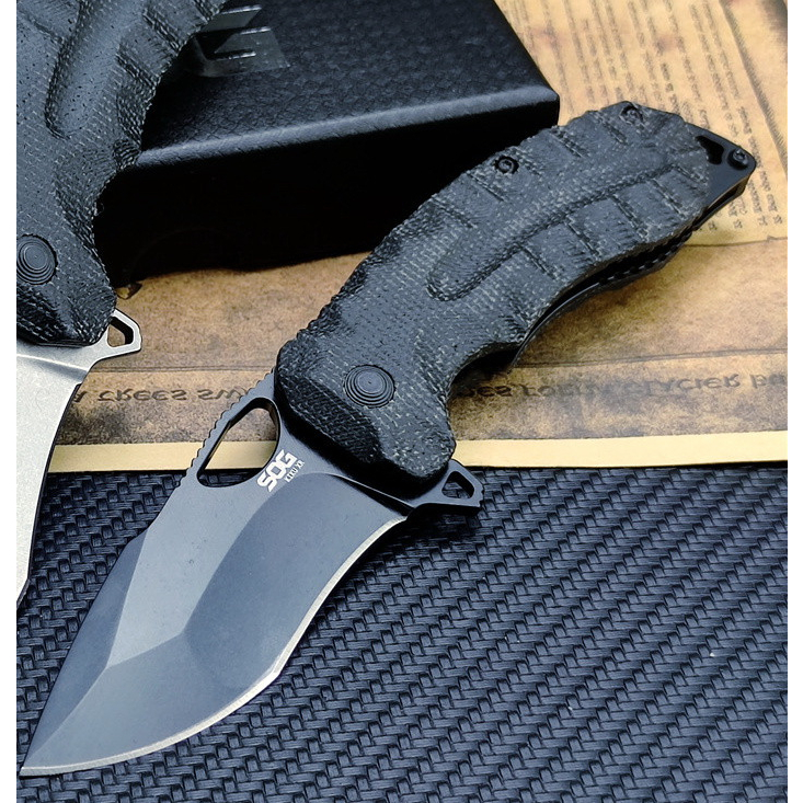 มีดพับ folding pocket knife SOG Kiku XR ใบ 2.8" เหล็ก CTS XHP มีดแคมป์ ...
