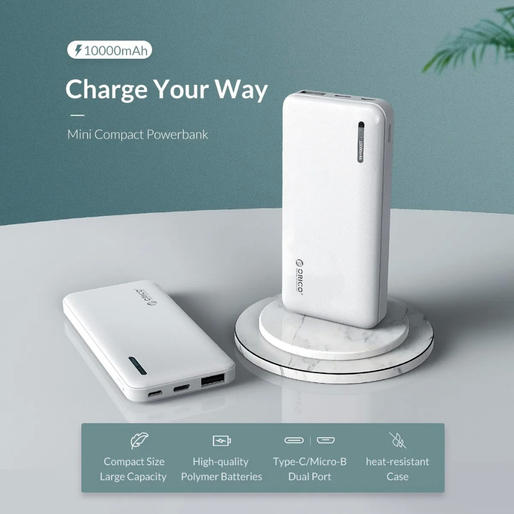 ORICO (5000/10000mAh)Slim Compact Power Bank for i.phone Portable ...