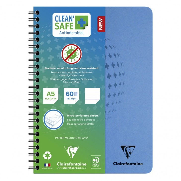 Clairefontaine Clean Safe Notebook A5 Lined (C82566C) / สมุดยับยั้งการ ...