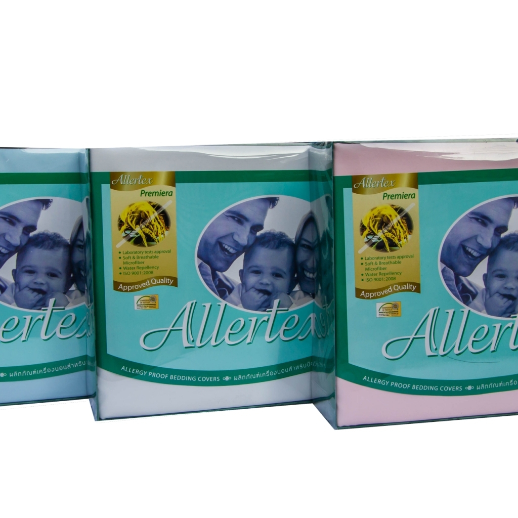 ผ้าปูที่นอน ผ้าปูเตียงคู่ กันไรฝุ่น กันน้ำ Allertex ผ้าปูเตียงคู่กันไร ...